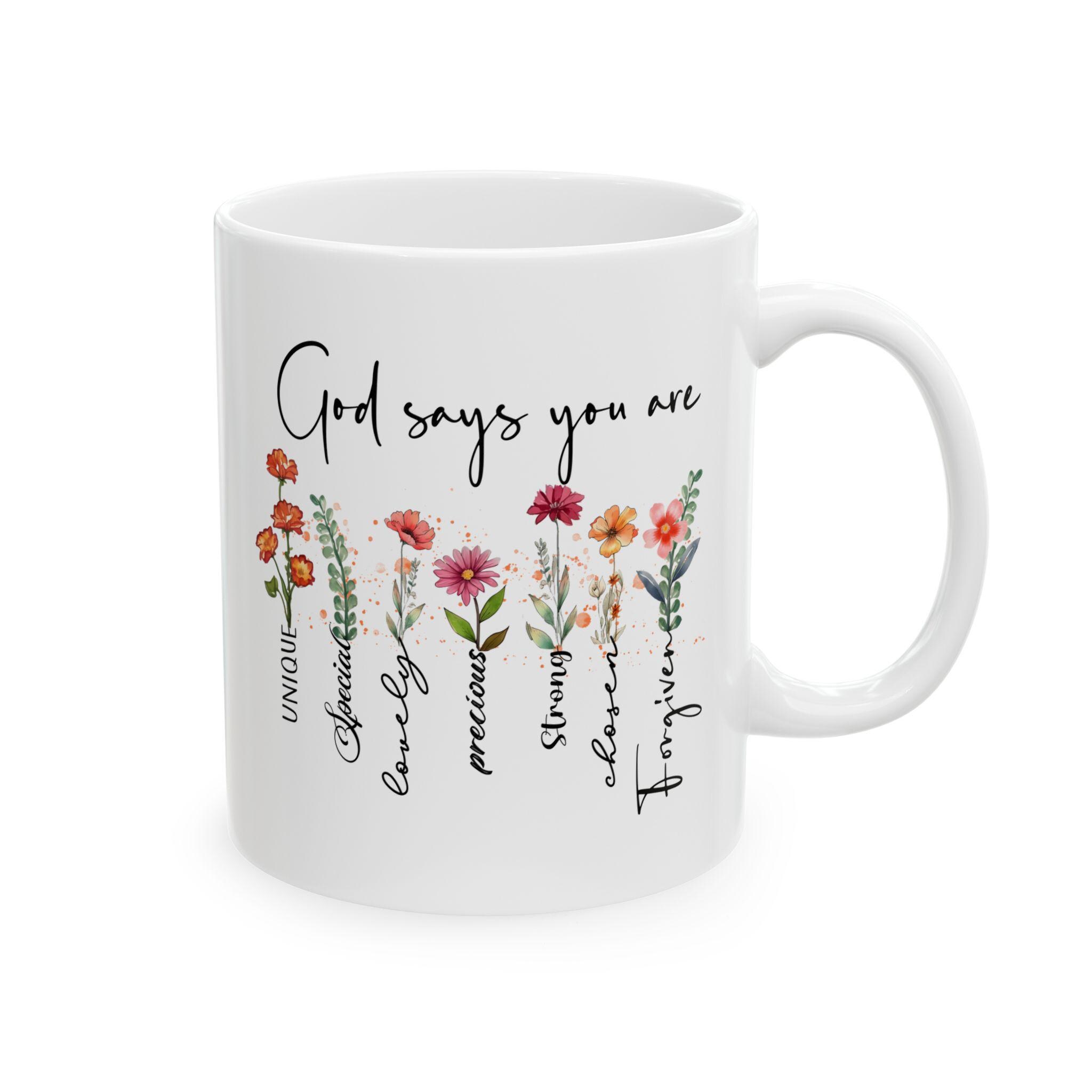 Bible Verse Coffee Mug, Inspirational Message Mug, Christian Faith Gift ...