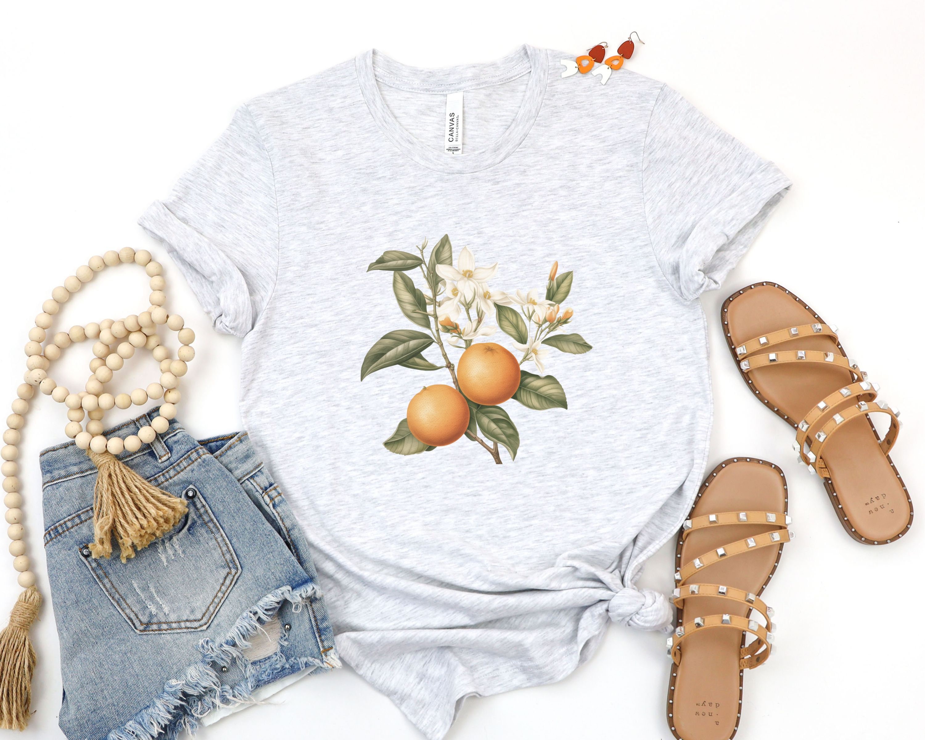 Orange Fruit Tshirt, Vintage Orange Fruit Tee, Cottagecore Clothing ...