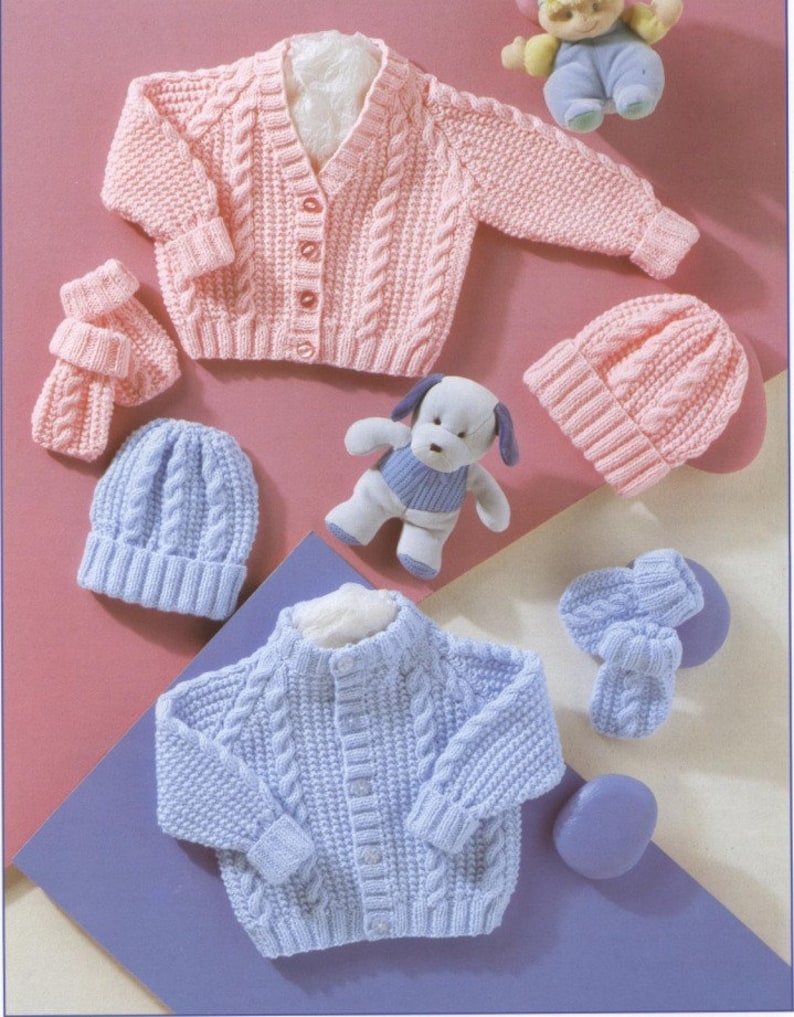 Baby Cable Cardigan Knitting Pattern in DK - Etsy