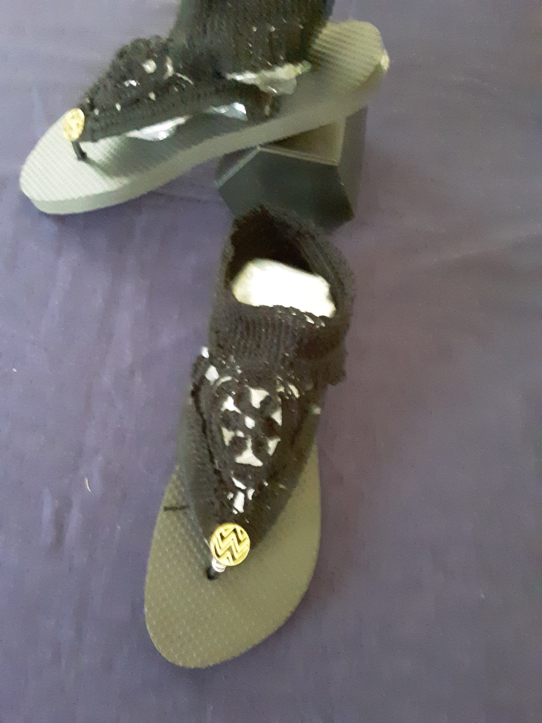 Black High Ankle Flip Flop - Etsy