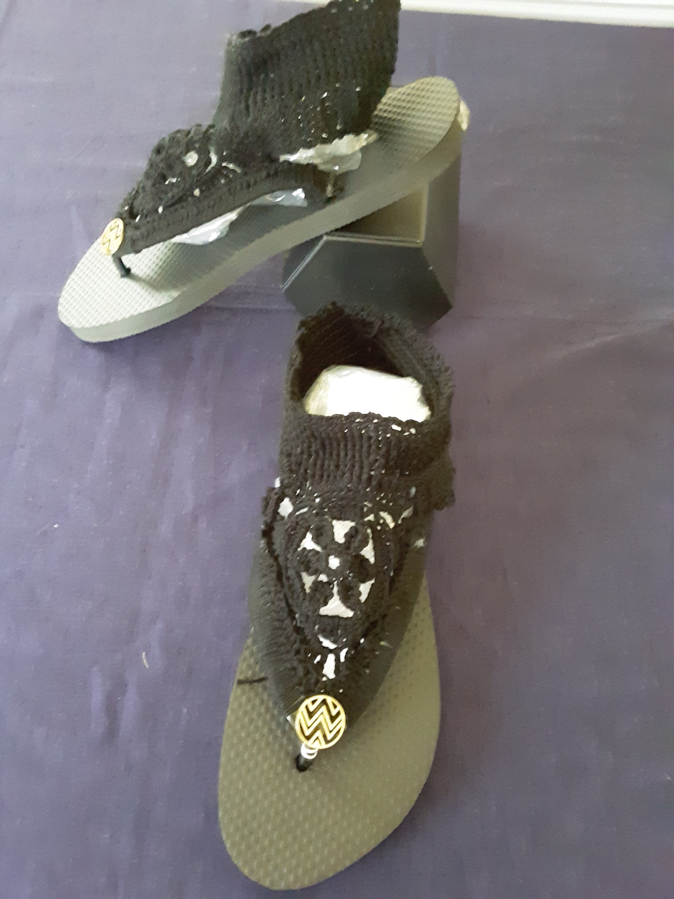 Black High Ankle Flip Flop - Etsy