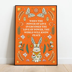 The Power of Love Poster | Quote Wall Art Trendy | Typography Wall Art ...
