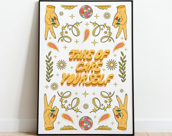 Take Care of Yourself Poster - Etsy