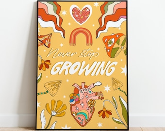 Never Stop Growing Poster - Etsy