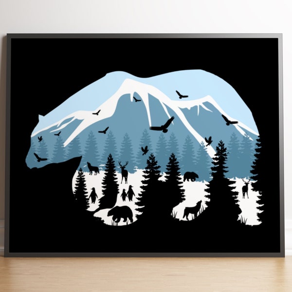 Polar Bear Poster - Etsy