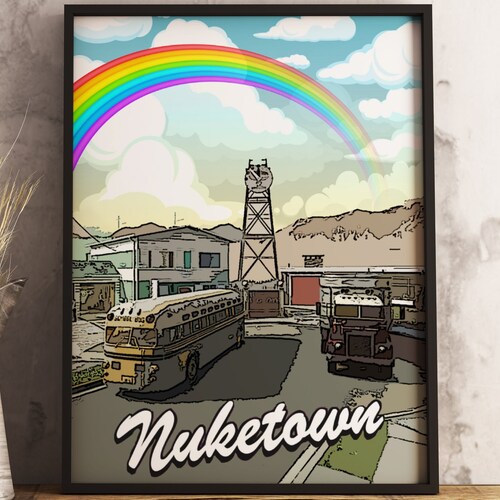Original Rainbow Nuke Poster - Etsy UK