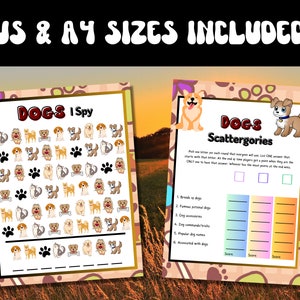 Dogs Games Bundle | 8 Printable Games | Party Puzzles PDF | Dogs ...