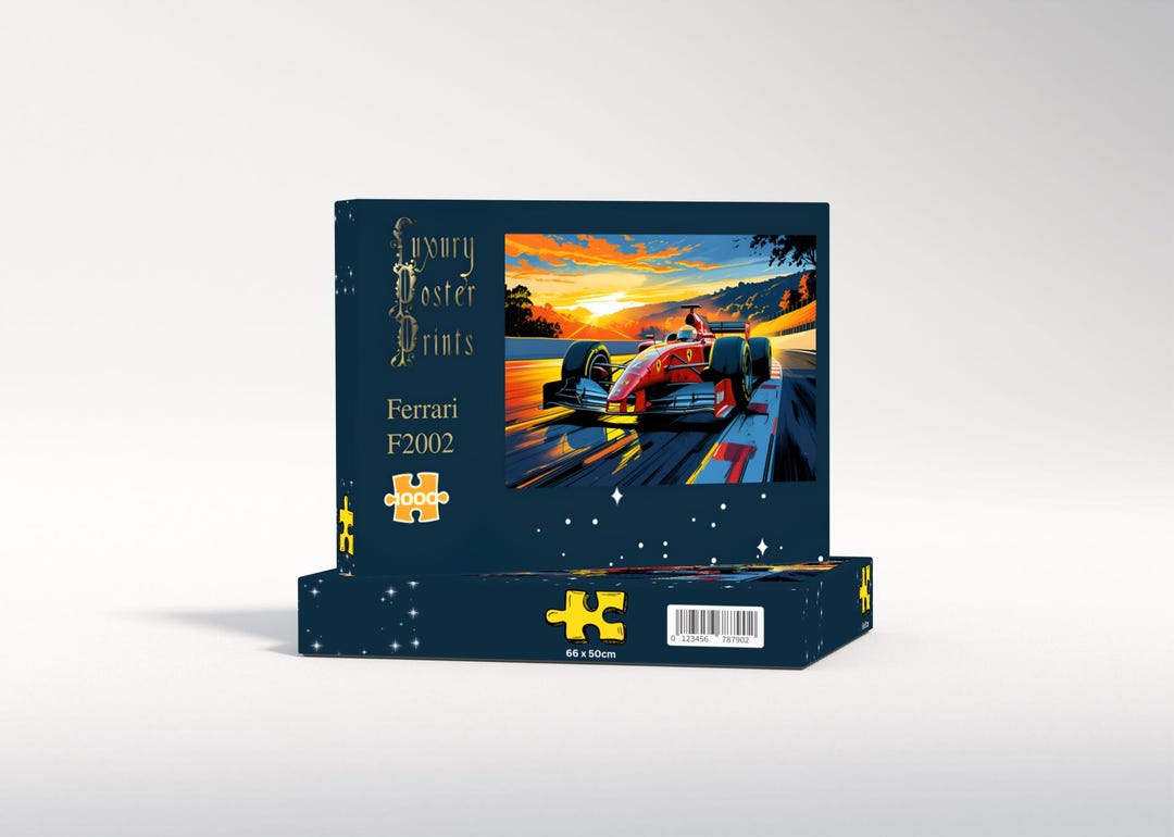 F1 Ferrari F2002 Jigsaw Puzzle | Premium 1000, 500, 100 or 48 Pieces ...