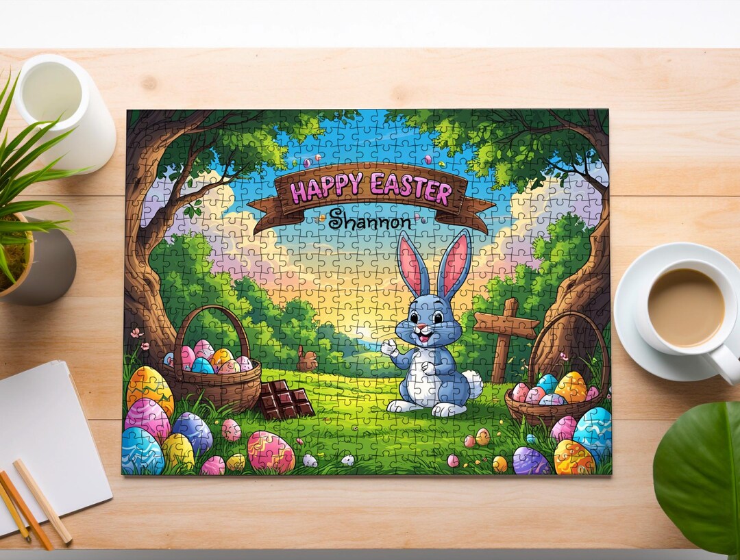 Personalized Easter Jigsaw Puzzle | Premium 1000, 500, 100 or 48 Pieces ...