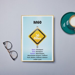 All 99 UK Motorways Flash Cards | Instant Download | Motorway Printable ...