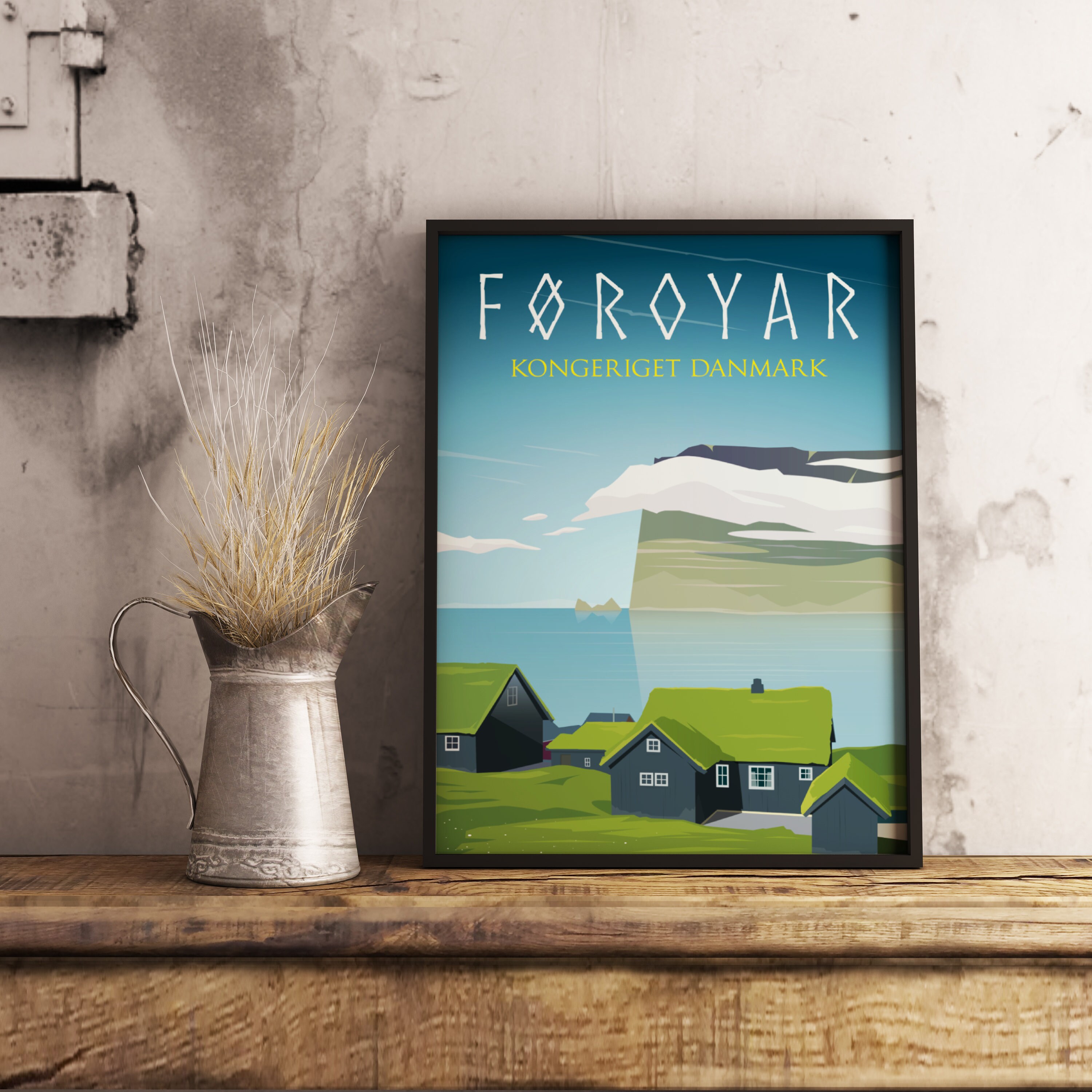 Denmark | Faroe Islands Poster - Etsy