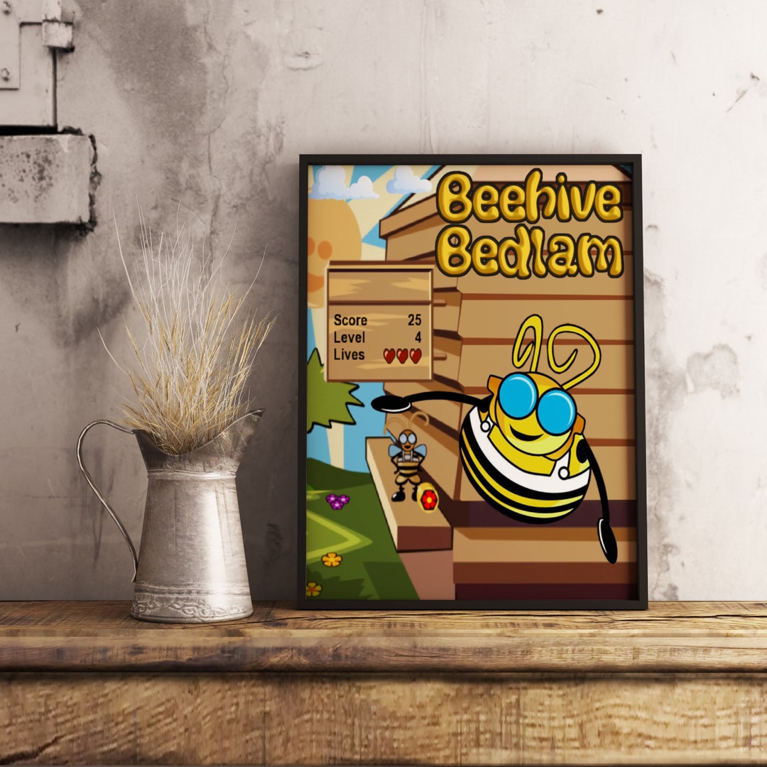 Beehive Bedlam Poster - Etsy