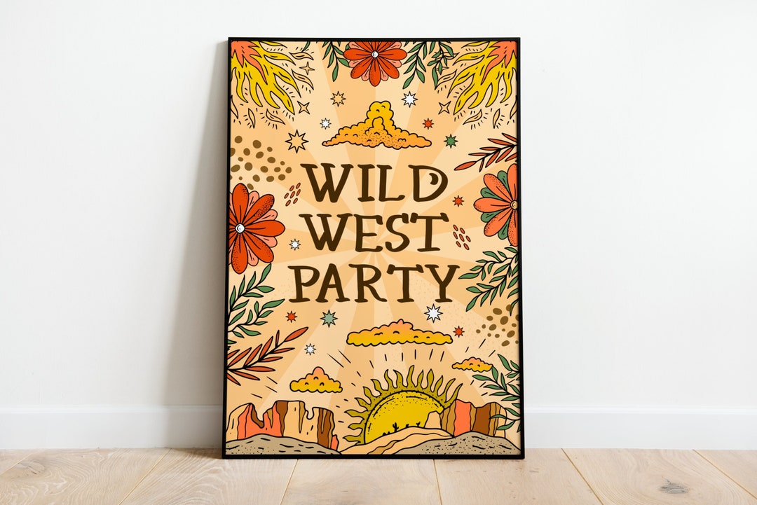 Wild West Party Poster - Etsy UK