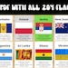 All 204 Country Flags Flash Cards Instant Download World - Etsy