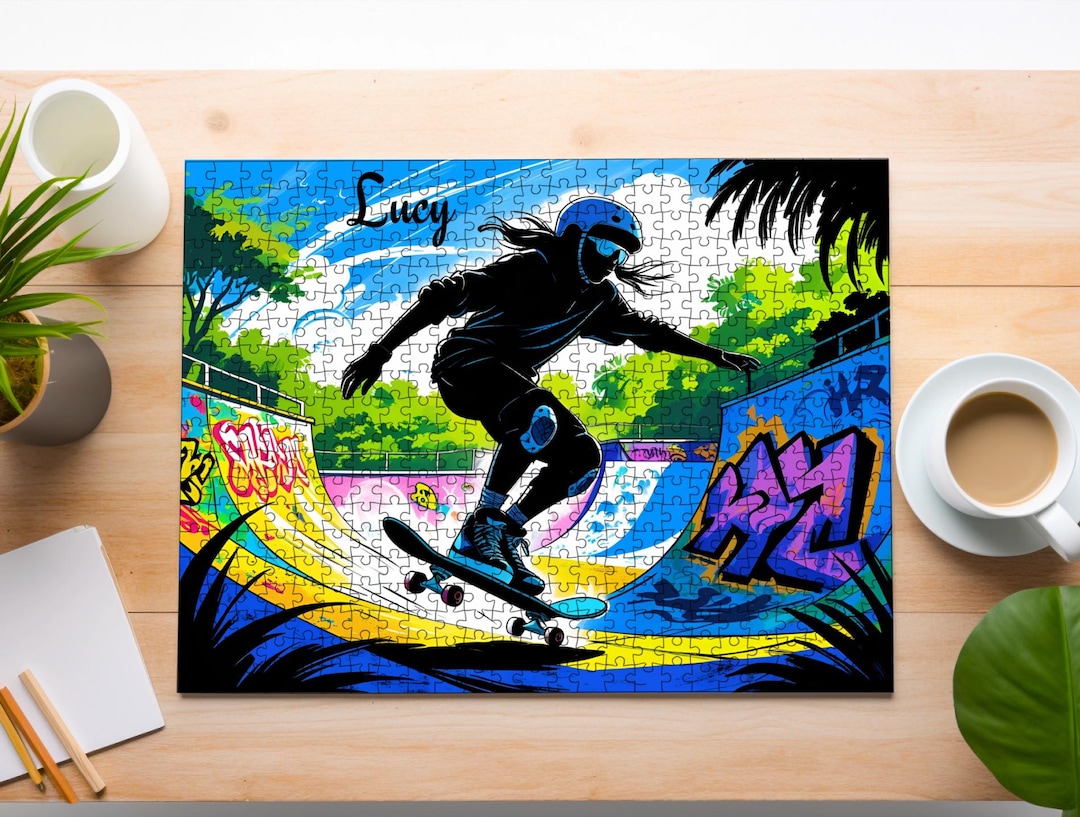 Personalized Skateboard Jigsaw Puzzle | Premium 1000, 500, 100 or 48 ...