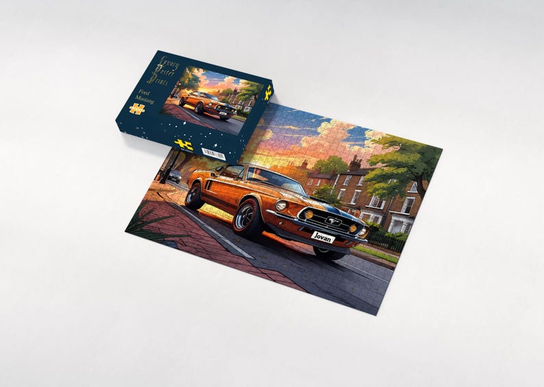 Personalized Plates Ford Mustang Jigsaw Puzzle | 1000, 500, 100 or 48 ...