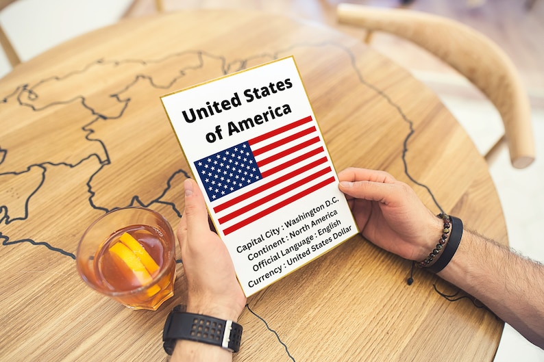 All 204 Country Flags Flash Cards | Instant Download | World Flags ...