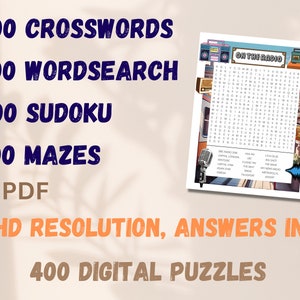 400 Puzzle Bundle | Printable Activity Worksheets | Puzzles for Kids ...