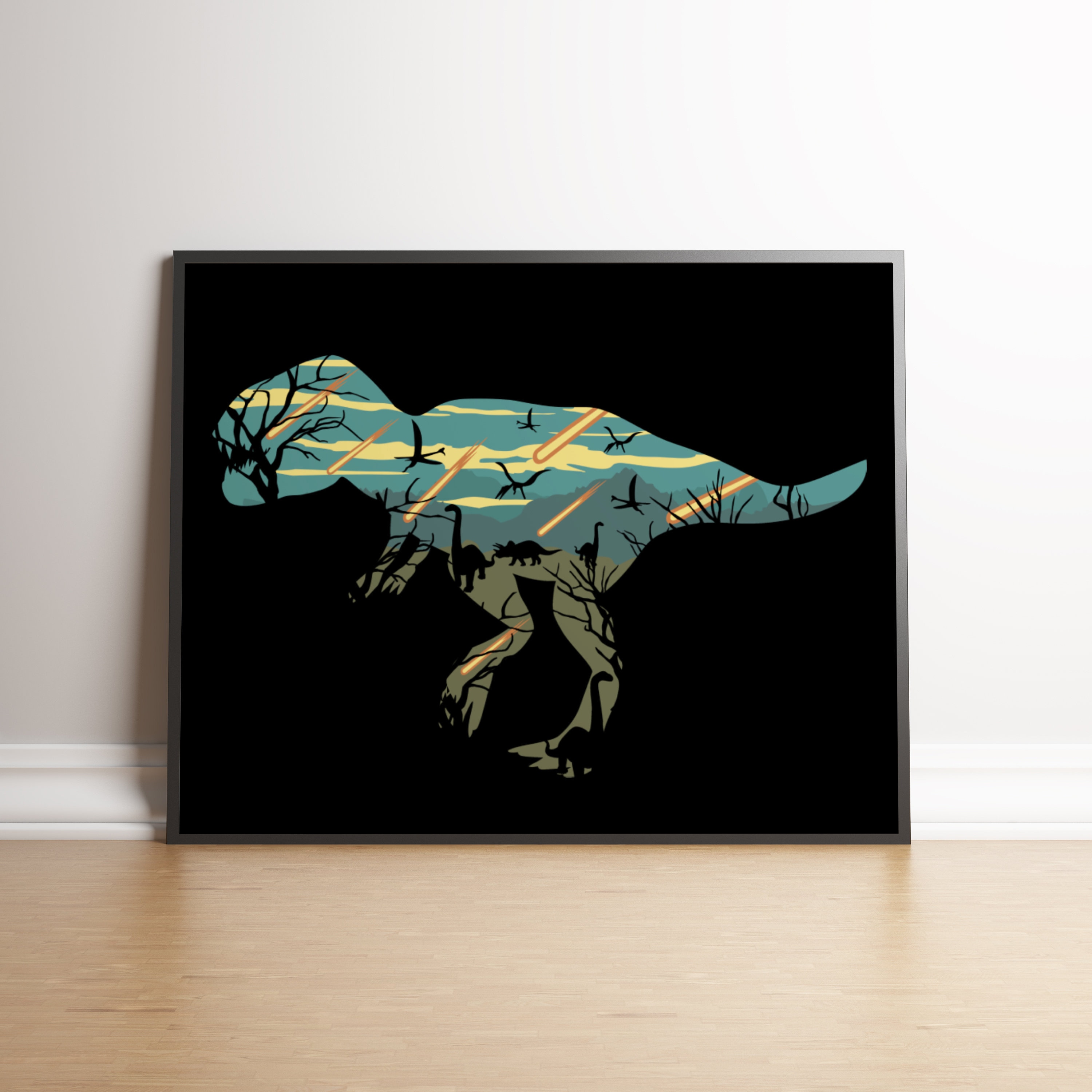 T-rex Comet Poster | Etsy
