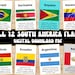 All 12 South America Country Flags Flash Cards Instant Download ...