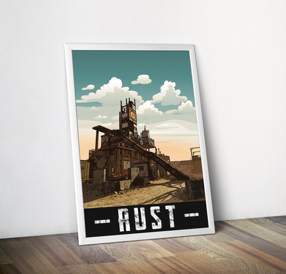 Rust Map Poster - Etsy UK