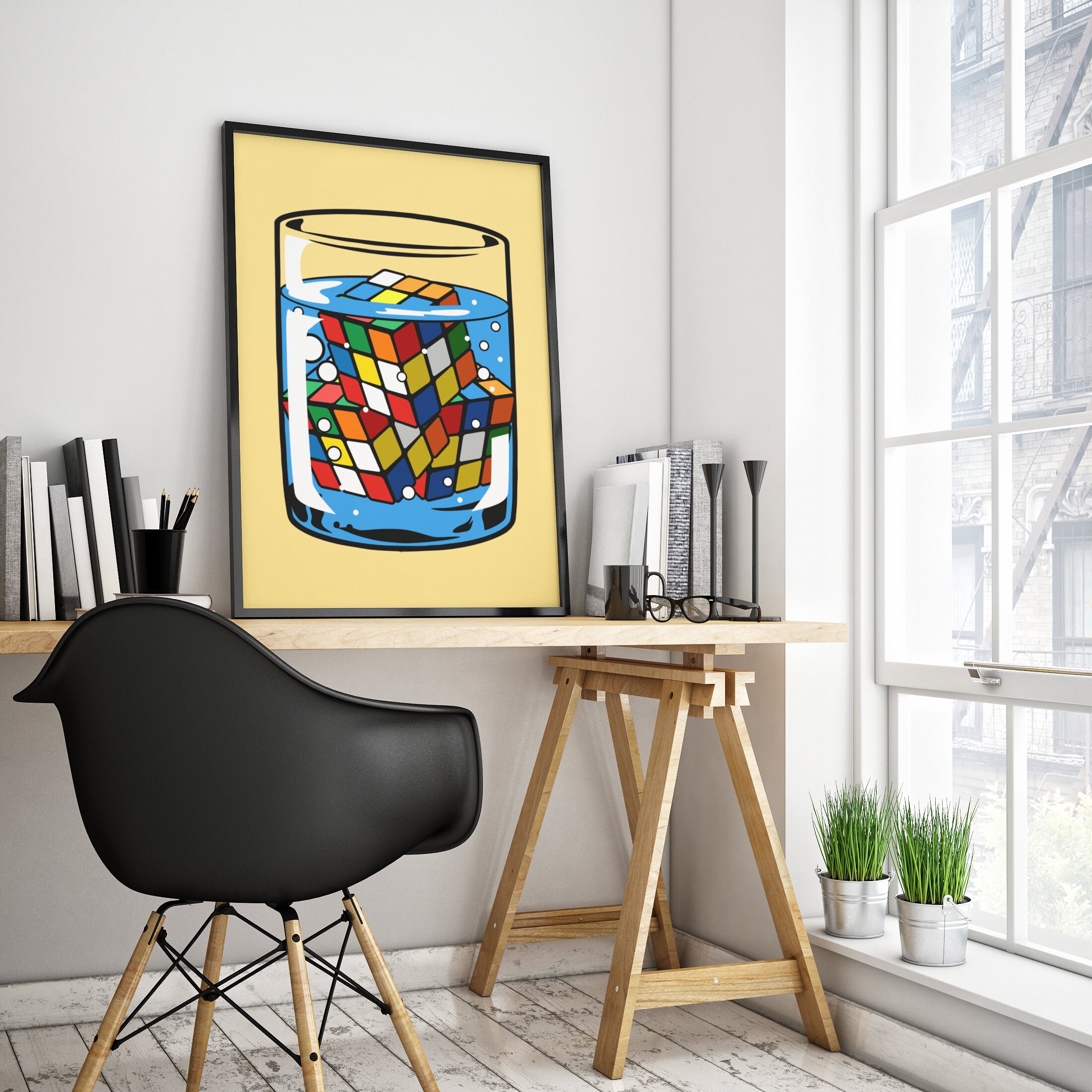 Rubiks Cube Poster - Etsy UK