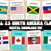 All 23 North America Country Flags Flash Cards | Instant Download ...
