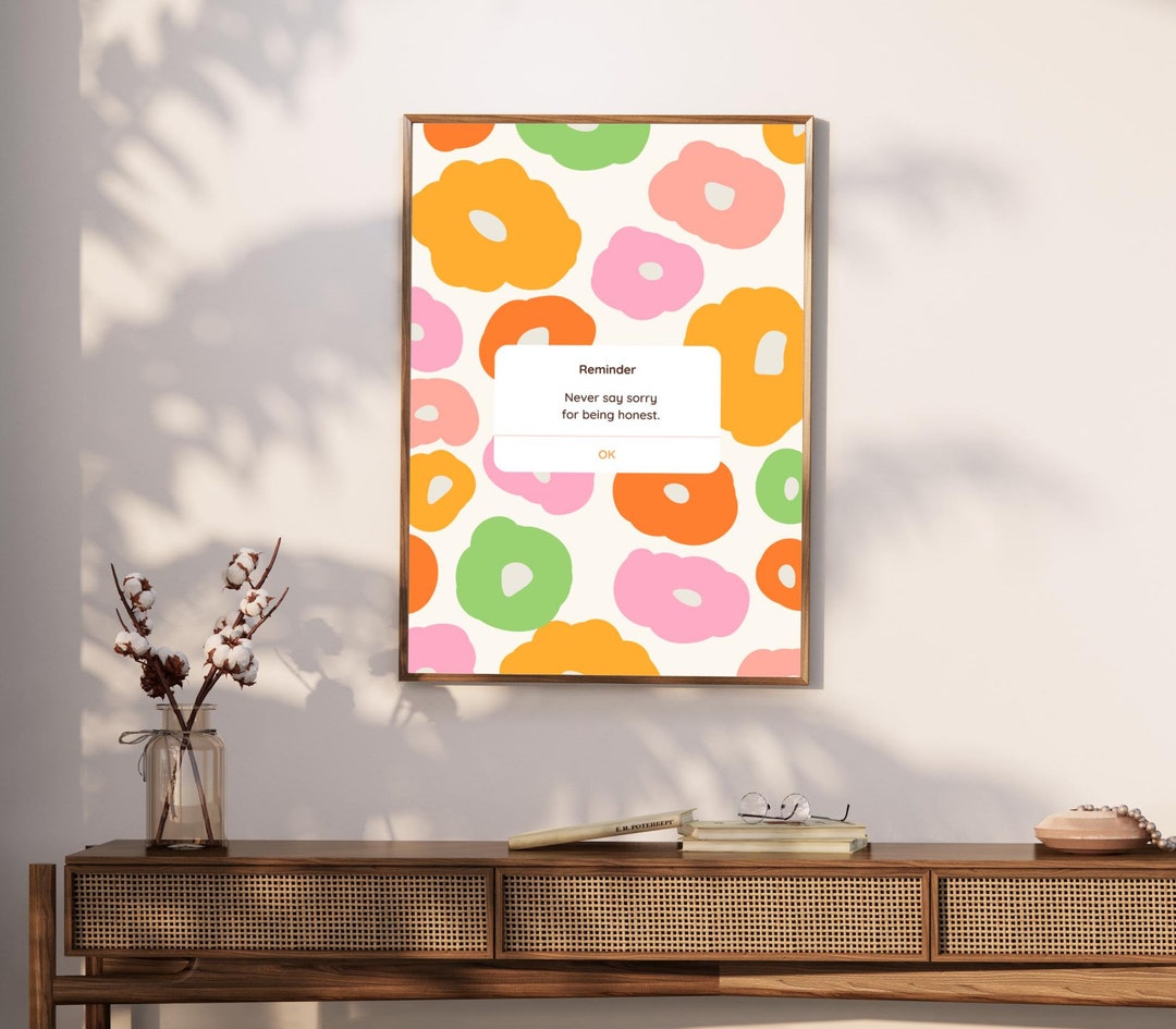 Never Say Sorry for Being Honest Poster | Motivational Poster | Home ...