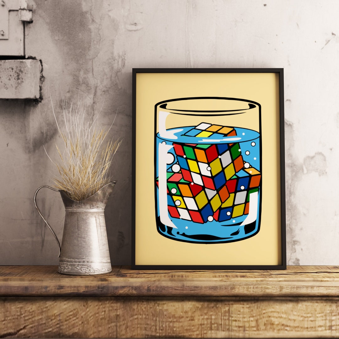 Rubiks Cube Poster - Etsy UK