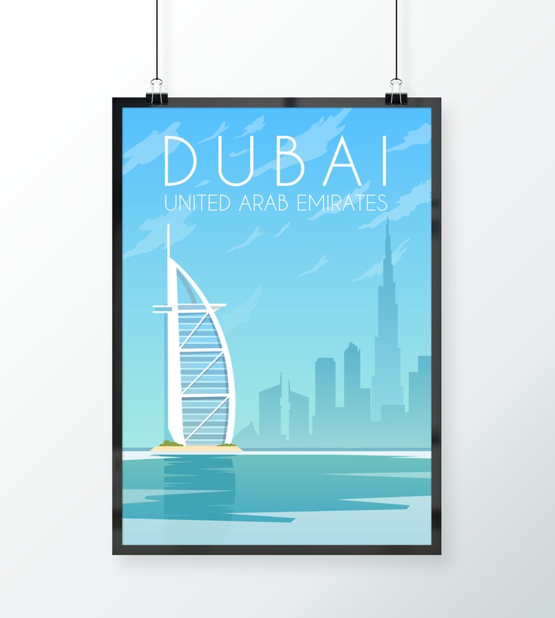 Dubai United Arab Emirates Poster - Etsy