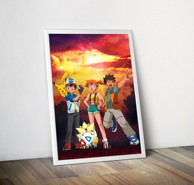 Pokemon Poster Original Trio - Etsy