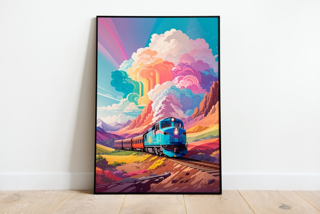 Train Poster | Locomotive Train Wall Art | Moving Vehicle Prints ...