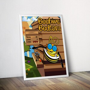 Beehive Bedlam Poster - Etsy