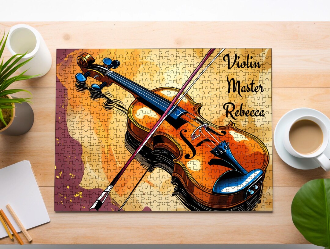 Personalized Violin Jigsaw Puzzle | Premium 1000, 500, 100 or 48 Pieces ...