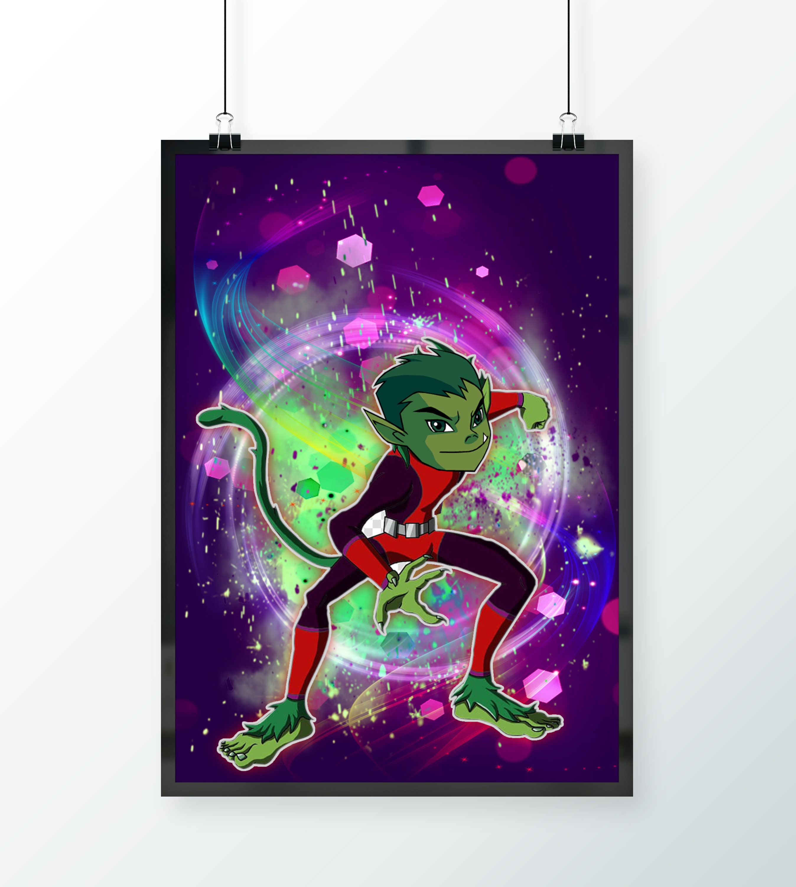 Teen Titans Beast Boy Poster - Etsy