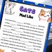 Cats Mad Libs Game Digital Download - Etsy