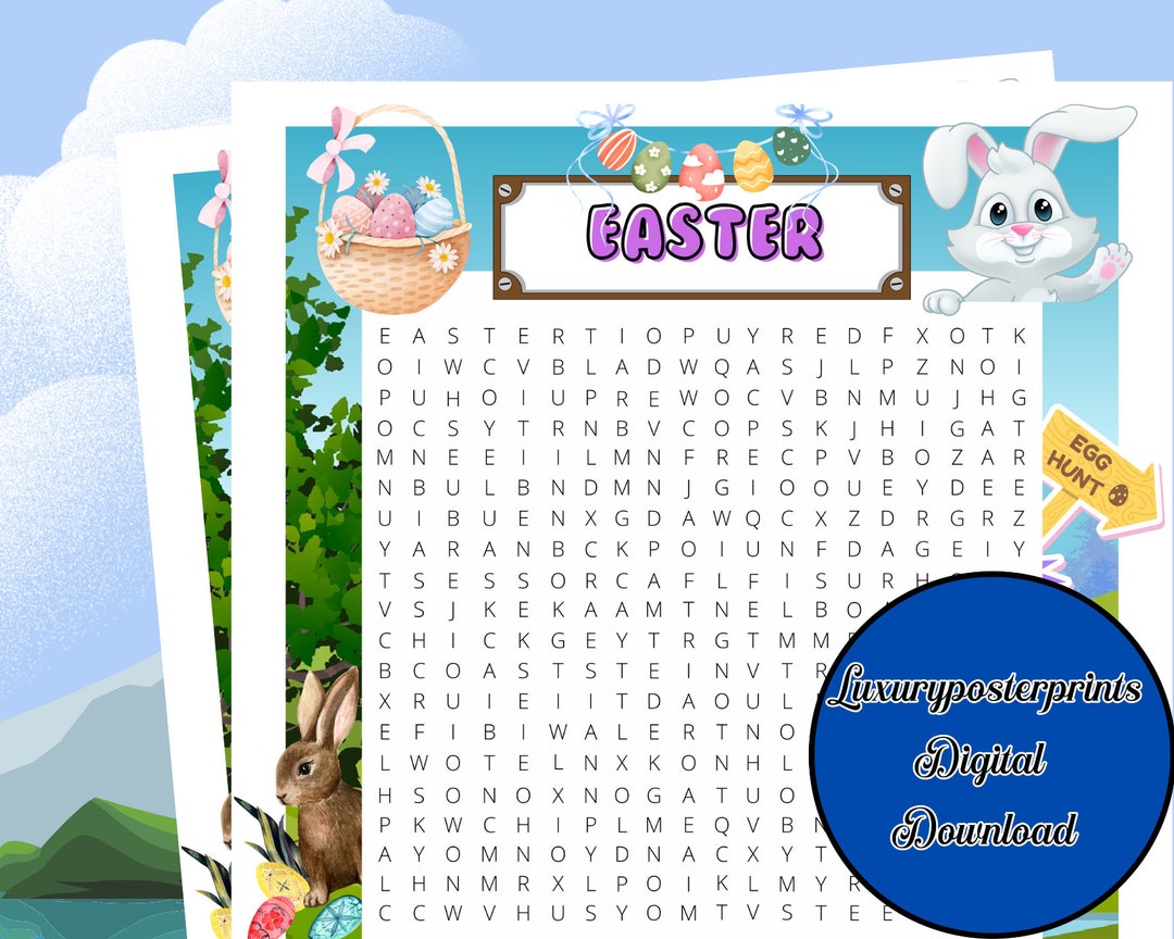 Easter Word Search - Digital Download - Etsy