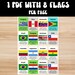 All 12 South America Country Flags Flash Cards Instant Download ...