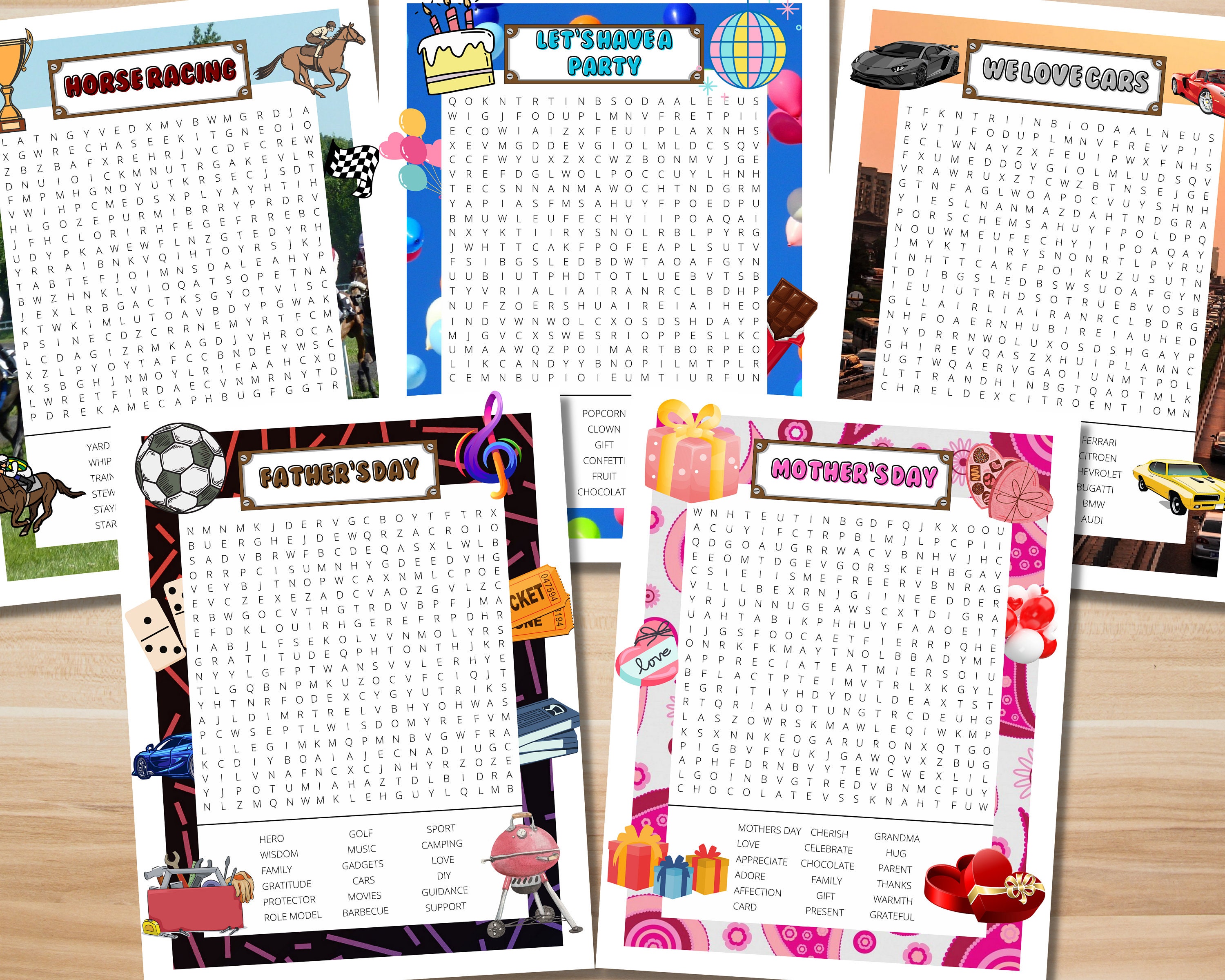 Word Search Bundle | 120 Printable Pages | Puzzles for Kids and Adults ...