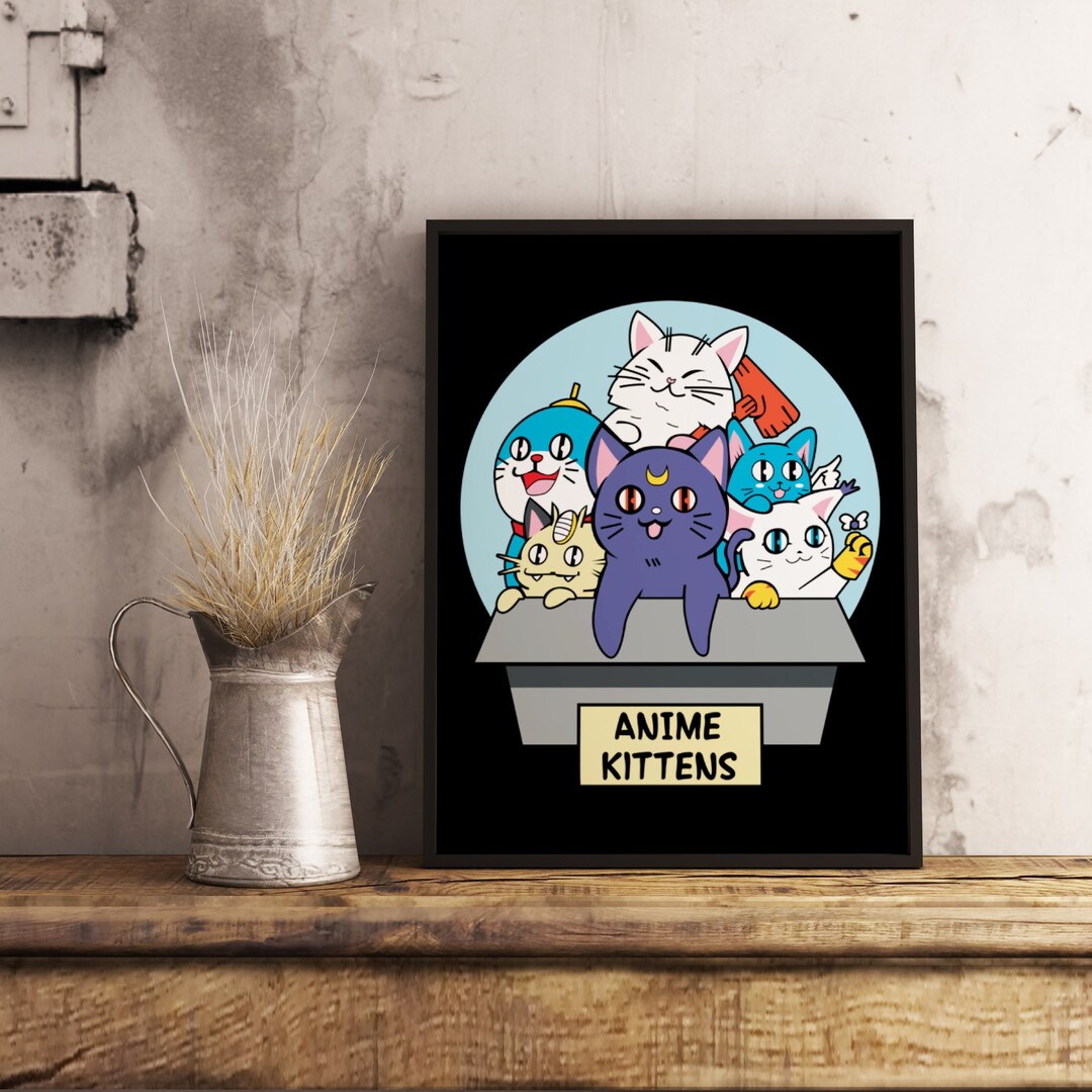Nostalgic Cats Poster - Etsy