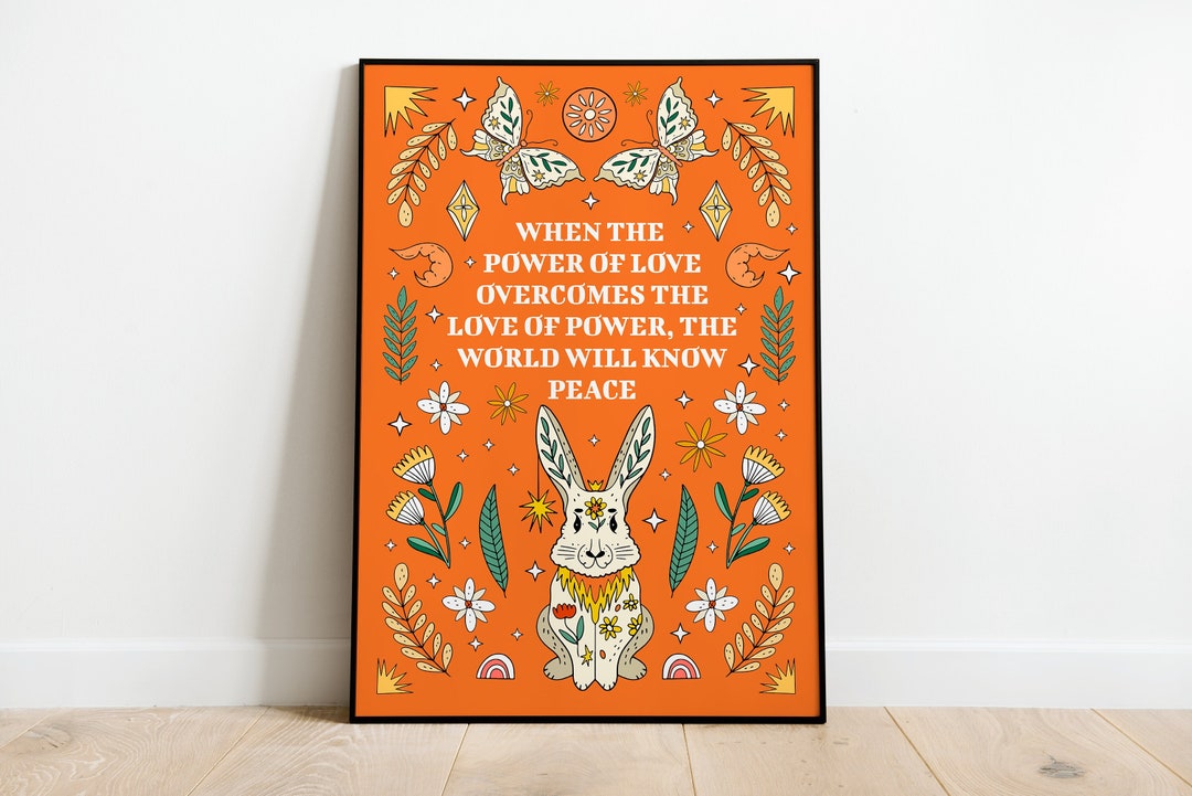 The Power of Love Poster | Quote Wall Art Trendy | Typography Wall Art ...