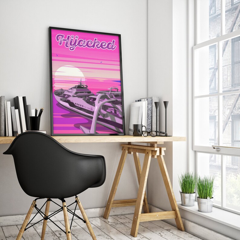 Hijacked Map Poster - Etsy