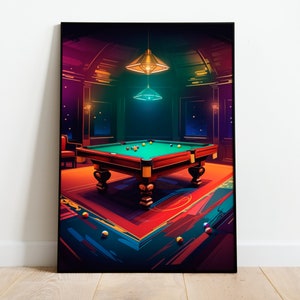 Snooker Table Poster Digital Download - Etsy