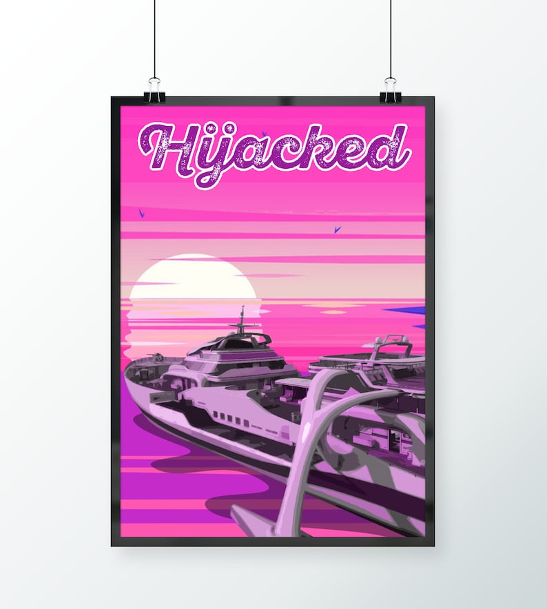 Hijacked Map Poster - Etsy