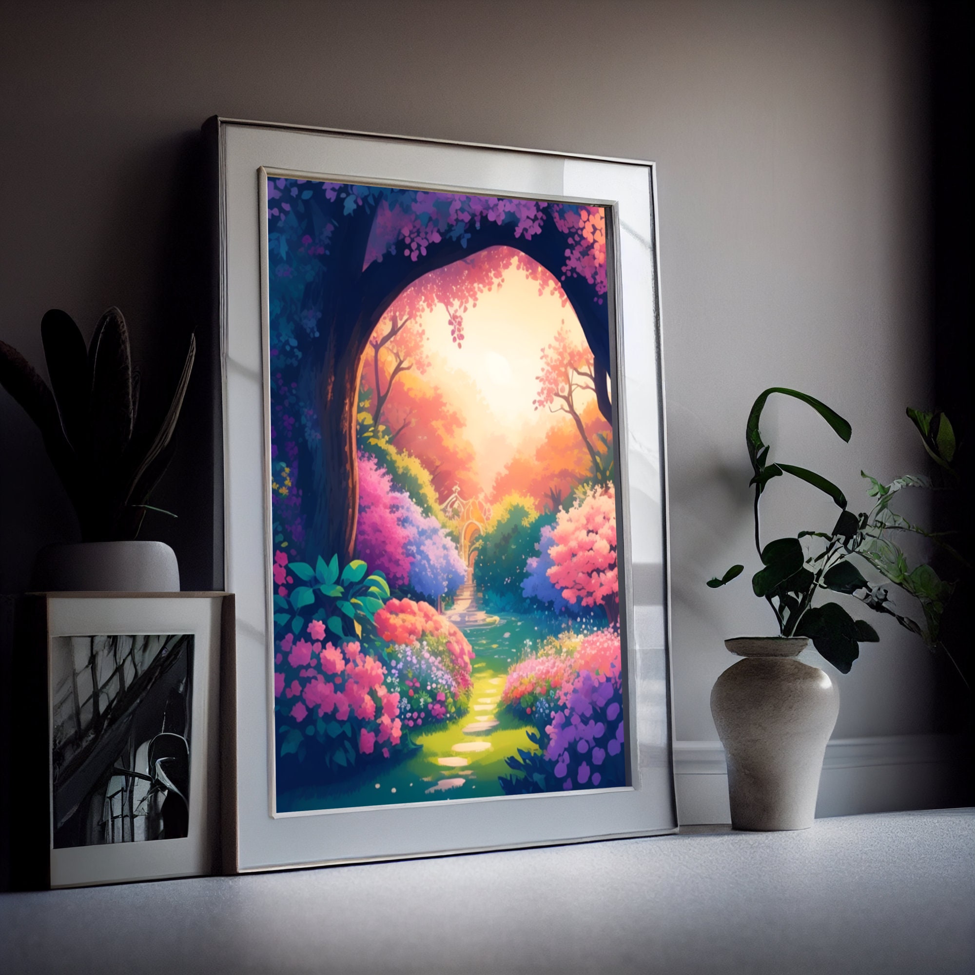 Boho Botanical Garden Poster | Plants Art Print | Unframed A4 A3 A2 A1 ...