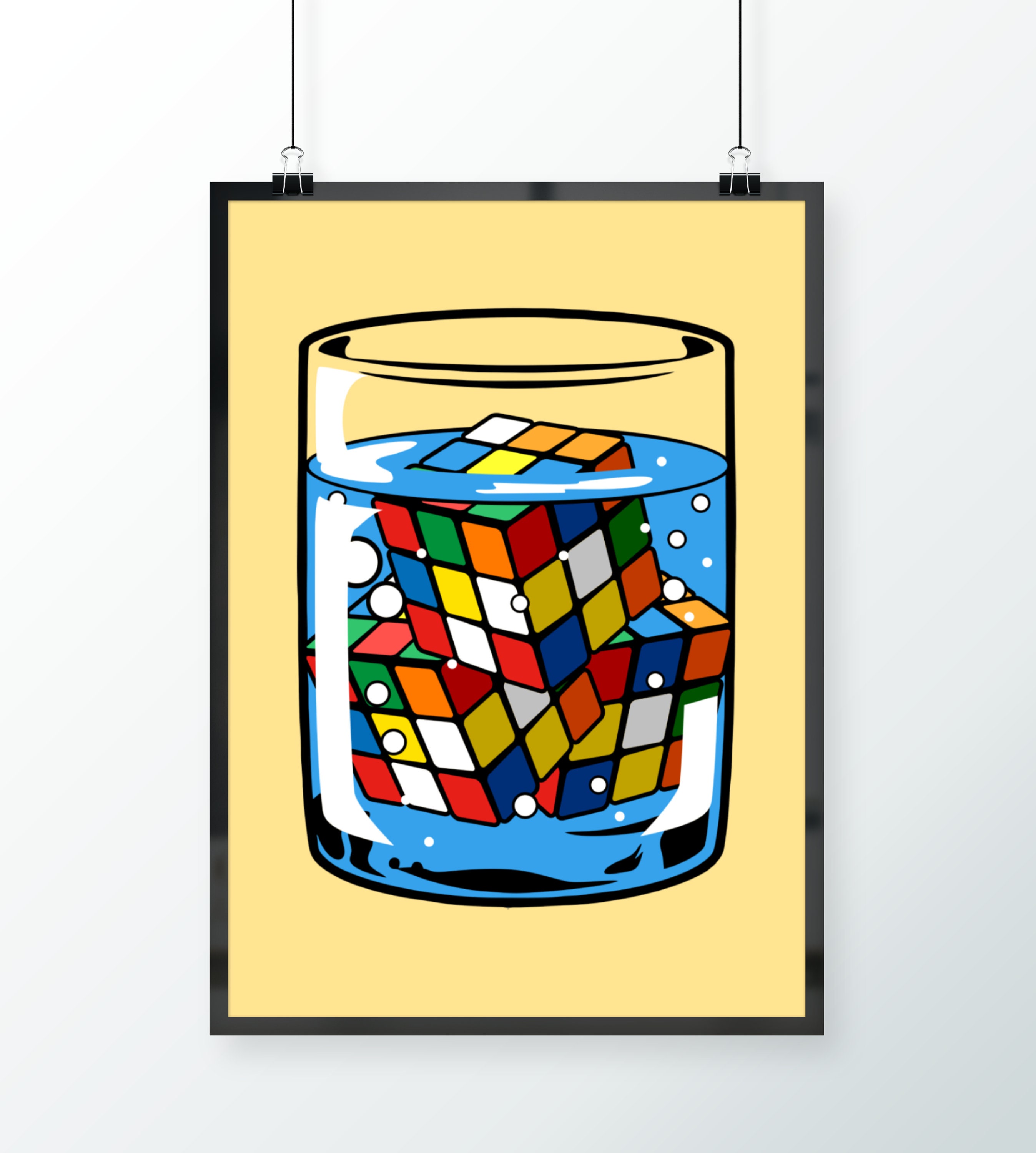 Rubiks Cube Poster - Etsy UK