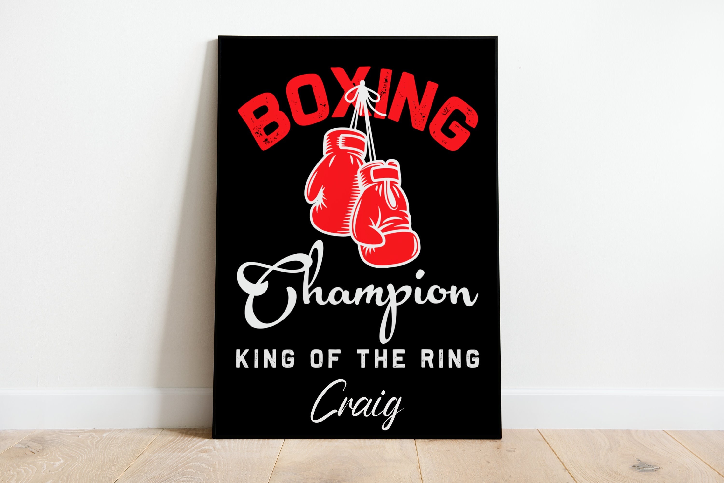 Personalised Boxing Champion Poster | Boxing Gift Idea | Boxing ...