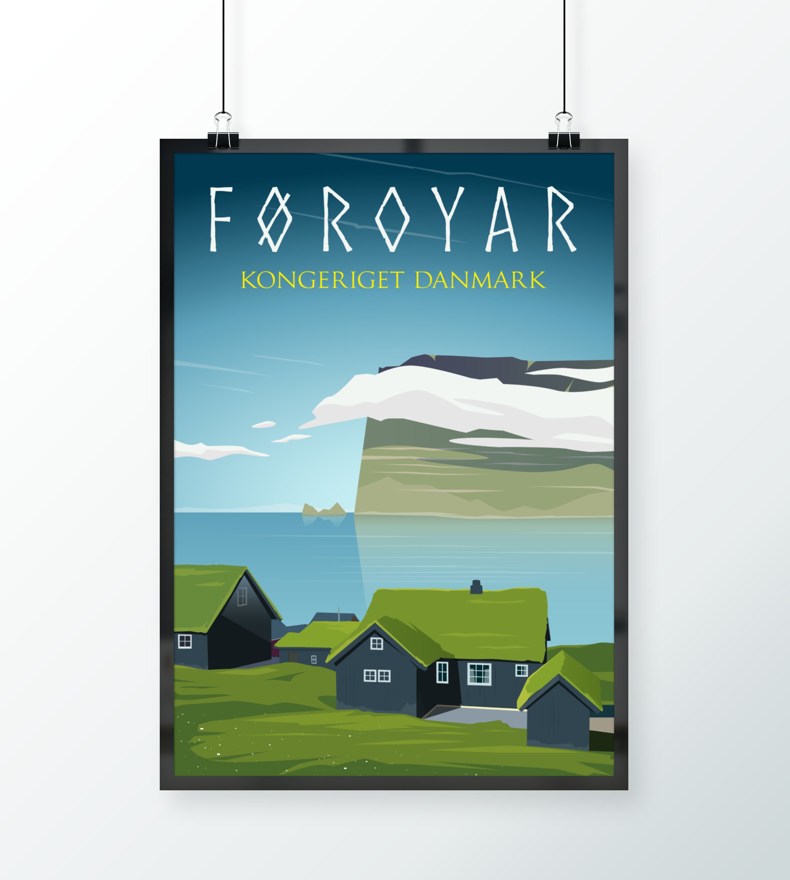 Denmark | Faroe Islands Poster - Etsy
