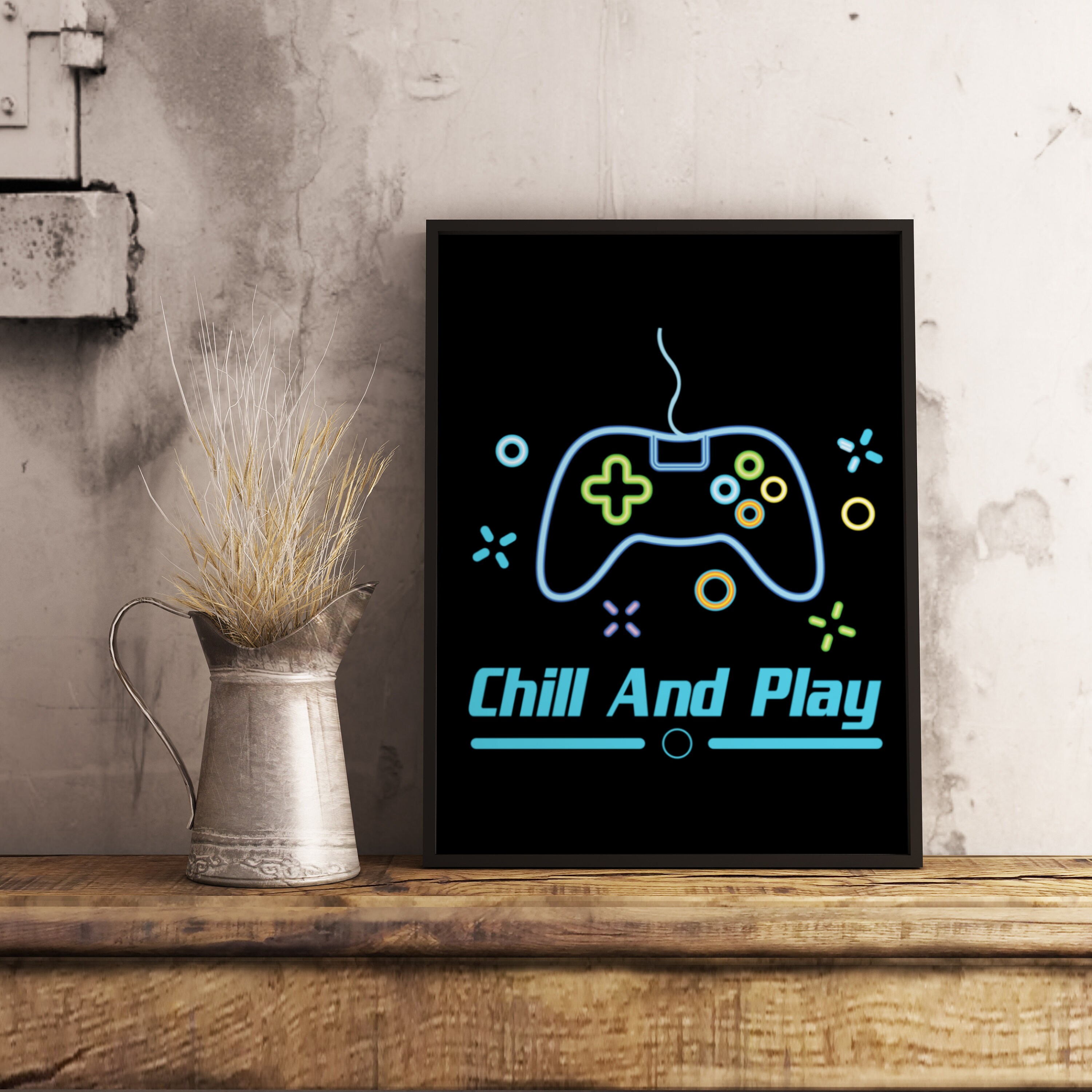 Chill and Play Poster - Etsy