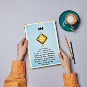 All 99 UK Motorways Flash Cards | Instant Download | Motorway Printable ...